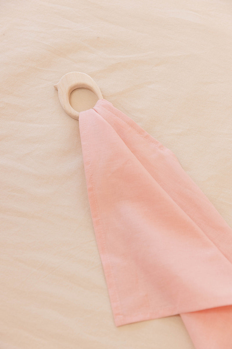 Galah - Linen + Maple Ring Teether – PILLOBEBE